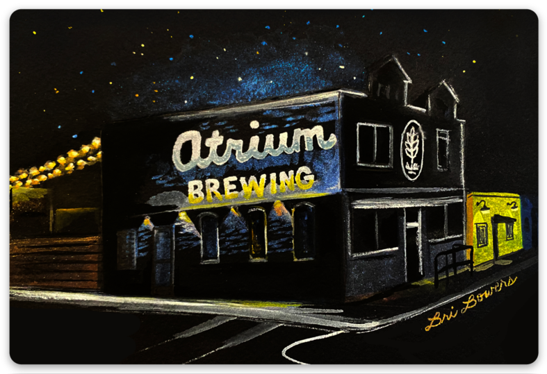 Atrium Brewery Sticker – Bri Bowers